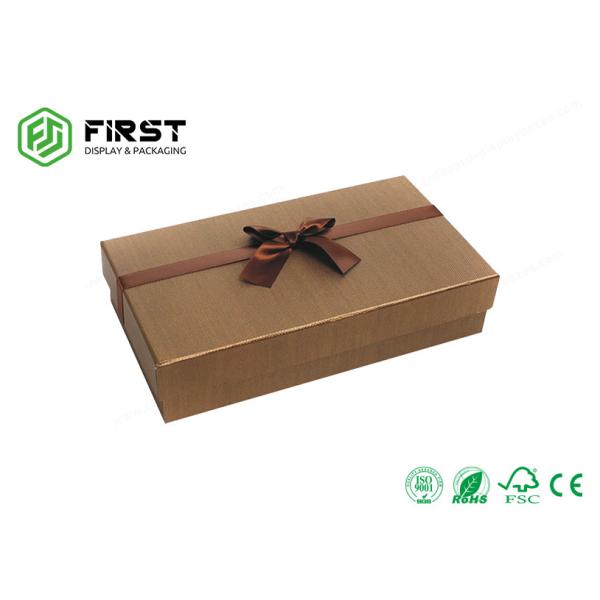Quality High End Gift Boxes Custom Logo High Glossy Cardboard Gift Box Packaging With for sale