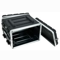 Quality PA/DJ geers 17" Depth 6u Rolling Rack Case Twist Latches Lightweight for sale