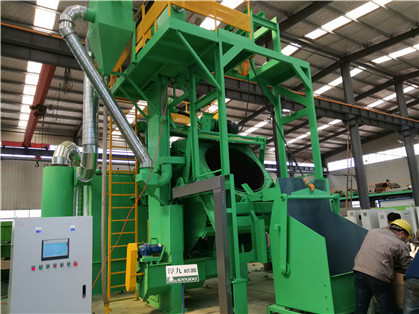 Quality Automic Sa2.5 Rotary Barrel Shot Blasting Machine Direct Coupling Blast wheel for sale