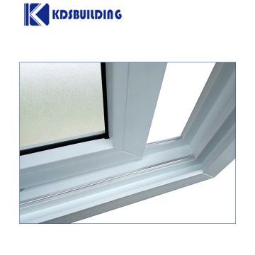 Quality Windproof Hurricane Mirror Insulated Fix Glass 2 Track Pvc Windows White Frame for sale