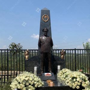 Quality Life size Antique Bronze Sculpture Outdoor Silicon Bronze Memorial Statues for sale