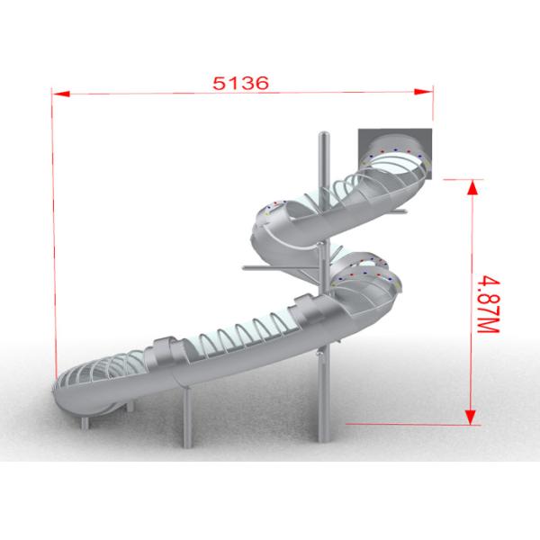 Quality Customized Color Outdoor Spiral Slide 76cm Diameter Backyard Playground Tube for sale