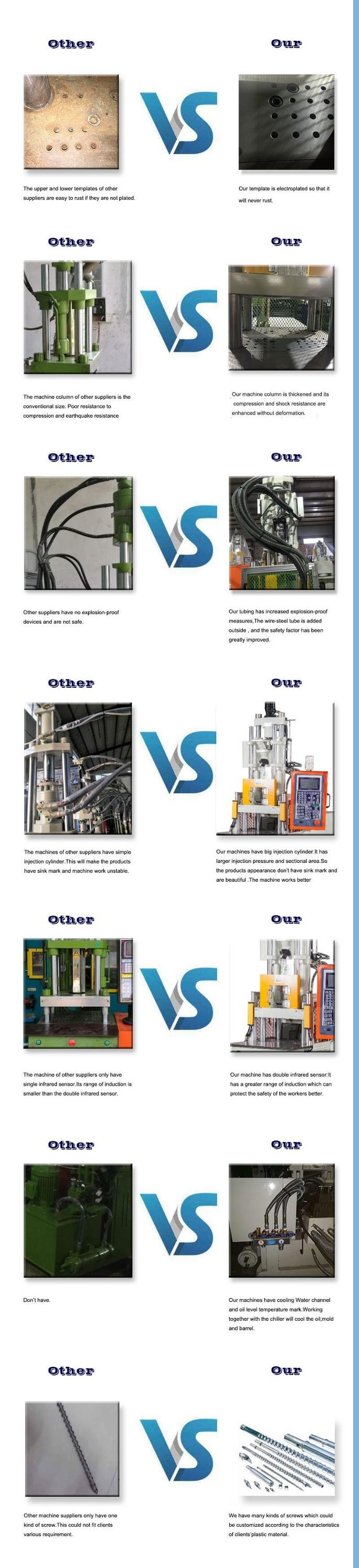 55 ton vertical plastic injection molding machine with rotary table