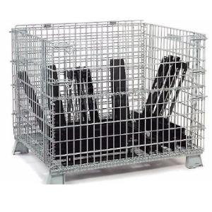 Quality Secure Storage Pallet Stackable Wire Mesh Container for sale