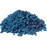 Quality Sky Blue Color Rubber Granules Safety Indoor EPDM Pellets CE Approved for sale