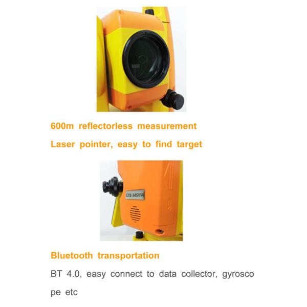 Quality GTS 340 5" Prismless 600m Total Station Survey Instrument for sale