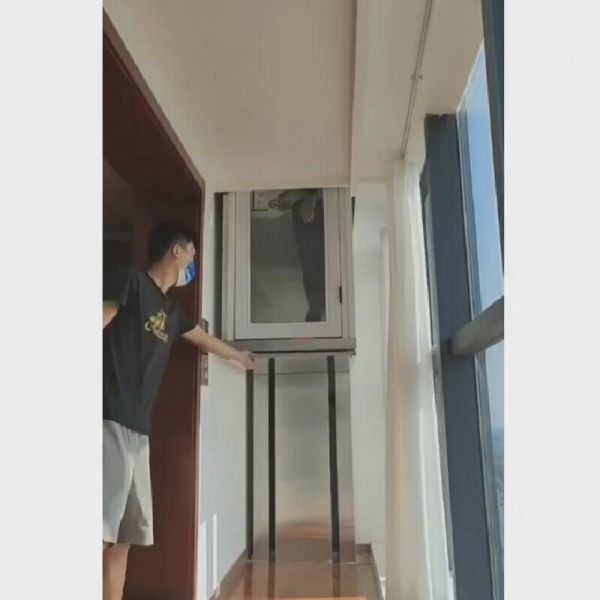 Quality Safety Touch Panel Naked Cabin Hydraulic Elevators / PLC Hydraulic Lift For House for sale