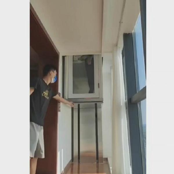 Quality Safety Touch Panel Naked Cabin Hydraulic Elevators / PLC Hydraulic Lift For for sale