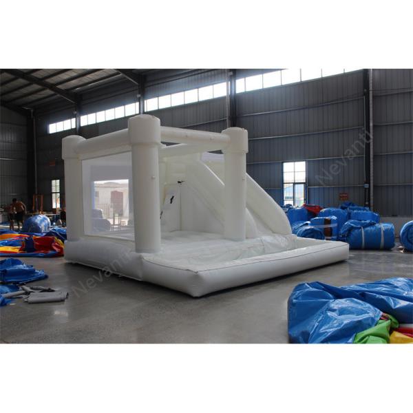 Quality Customized White Bounce House with Slide and Ball Pit The Ultimate Castle for sale