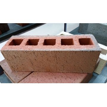 Quality Red Five Holes Clay Brick / Hollow Clay Blocks For Building Wall Construction for sale