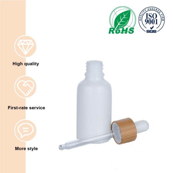 Quality Smooth 30ml White Cylindrical Cosmetic Dropper Bottles Pink Orange for sale