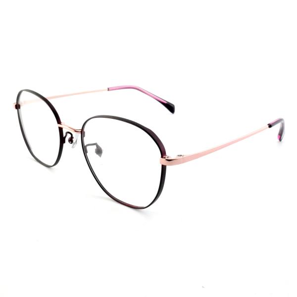 Quality FM2590 Executive Optical Metal Frame Full Rim Round Customized Eyewear for sale