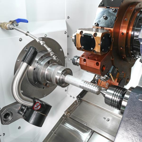 Quality 4 Axis Dual Spindle Dual Turret Lathe Accurate 380V With Turning Center for sale