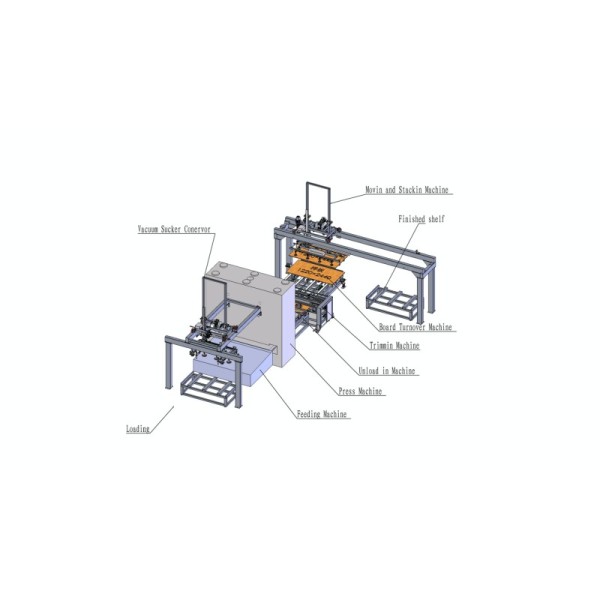 Quality Plywood Machinery Hot Press  Short Cycle Lamination Press Floor Area  12m for sale