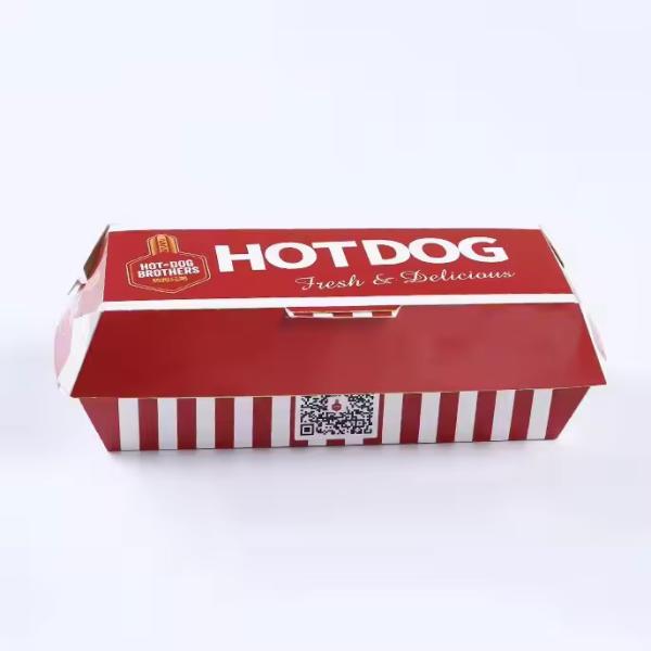 Quality Customized Takeaway Hot Dog Box Practical Food Container for Fast Food for sale