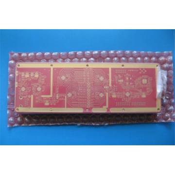 10 Layer RF PCB Built On RO4350B and FR-4 Combined With Red Solder Mask and