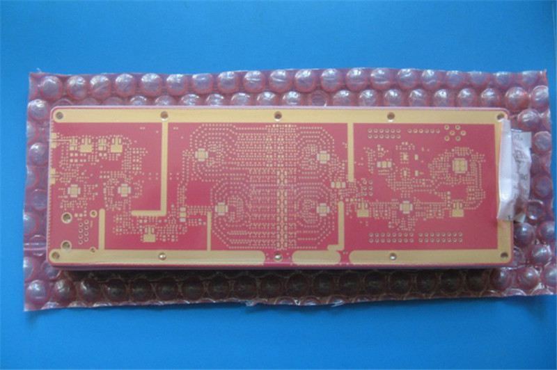 Quality 10 Layer RF PCB Built On RO4350B and FR-4 Combined With Red Solder Mask and for sale