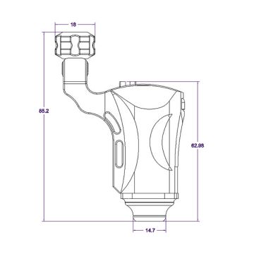 Quality Blue Color Grip Tattoo Machines Rotary Wireless With Low Noise Design for sale