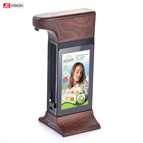 Quality 7inch Double Sided Screen Hand Dispenser Sanitizer Digital Advertising Kiosk for sale