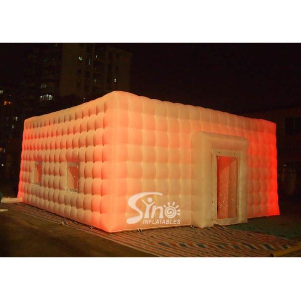 Quality 8x8 meters outdoor giant led light inflatable cube tent for parties or events for sale