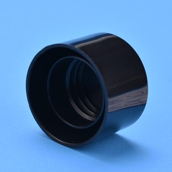 Quality Black 20mm Screw Cap , Smooth Closure Plastic Bottle Lid for sale