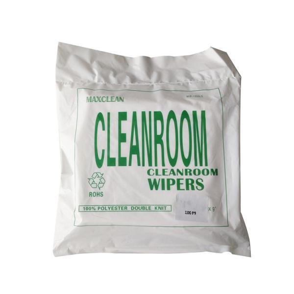 Quality 6"X6" 140GSM Polyester Double Knit Cleanroom Wiper for sale