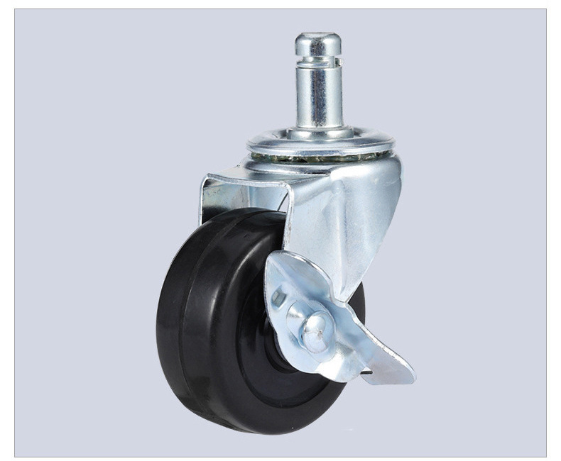 Light Duty 1inch 1.25inch 3inch Furniture Rubber Black Swivel Castor Wheel