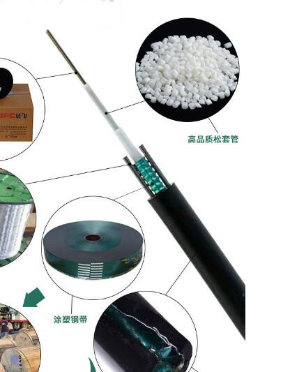 Quality 4 Core Overhead Fiber Optic Cable Outdoor GYXTW-4B1.3 Single Mode for sale