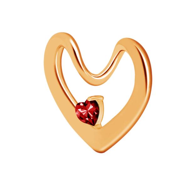 Quality Twisty Engraved Heart Charm for sale
