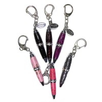 Quality Glitter Leather Keyring Steel Ballpoint Pen CE Approved Flamingo printing for sale