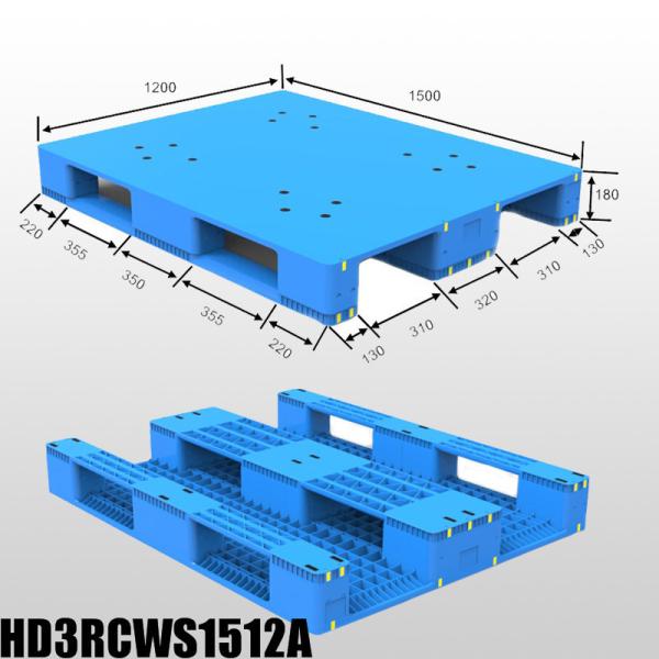 Quality Custom Blue Hard Plastic Pallet with Labeling Options and 6T Static Load by for sale