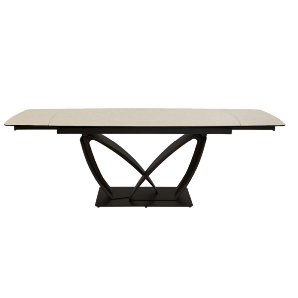 Quality Luxury Modern Expandable Dinning Room Table Set Retractable Kitchen Furniture Extention Sintered Stone Marble Top Extendable Dining Table for sale