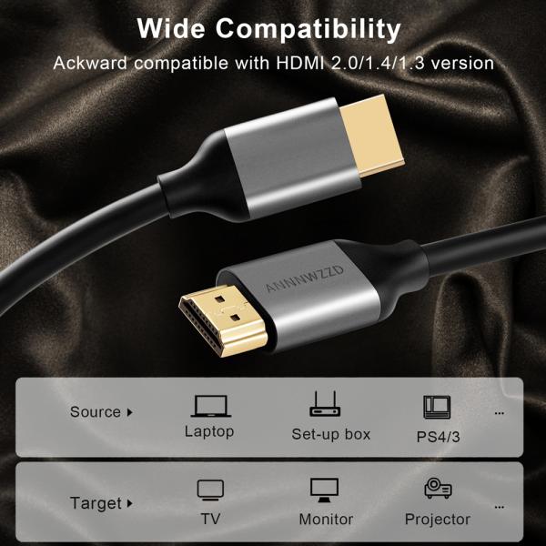 Quality 10M OEM 4K HDMI To HDMI Cable Durable Nylon Braided for sale