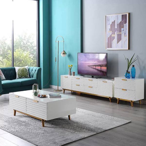Quality Customized Luxury TV Cabinet Stand Living Room Home Furniture 200*40*45cm for sale