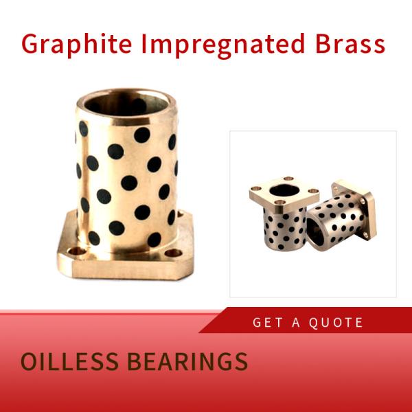 Quality Graphite Impregnated Flange Brass Oilless Bearings for sale