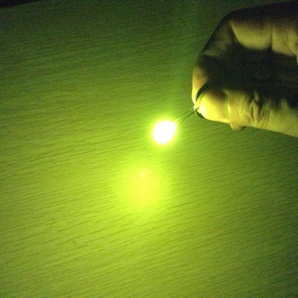 Quality 5mm LED Diode 585-595nm Yellow Color 10000mcd Clear Round Lens With Flange For for sale