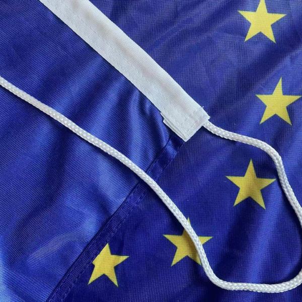 Quality 2x3 Foot European Union Flag Shinning Polyester Canvas Header and Rope for sale