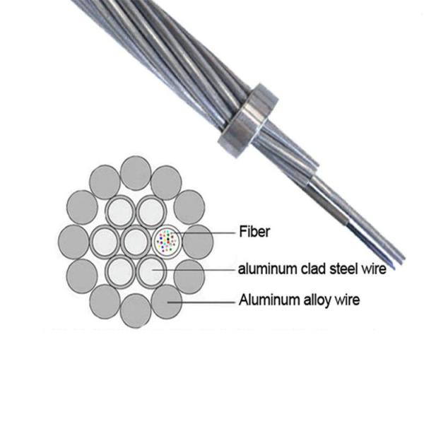 Quality Stainless Tube 80KN 96core OPGW Optical Ground Wire for sale