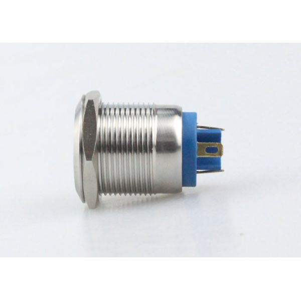 Quality Self Reset LED Panel Mount Push Button Switch 19mm Pin Terminal Silver Alloy 1NO for sale