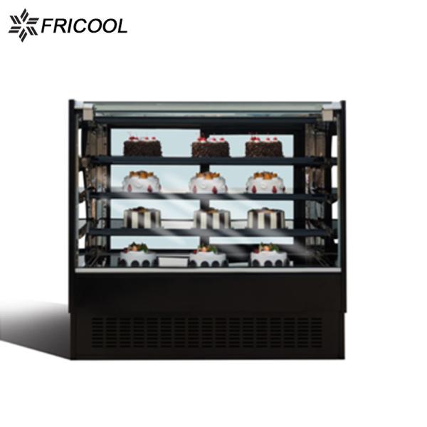 Quality front-opening flat glass cake showcase pastry cabinet with CE/ETL for sale