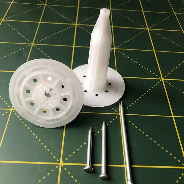 Quality Customizable White Spiral Shank Insulation Anchor For Securely Attaching Boards for sale
