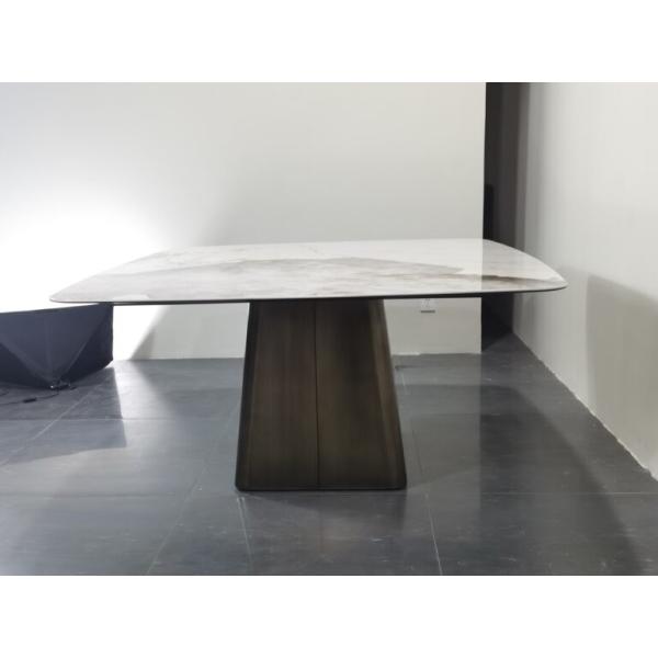 Quality Luxe Haven Ceramic Marble Top Dining Table Unique Square Top Dining Table With for sale