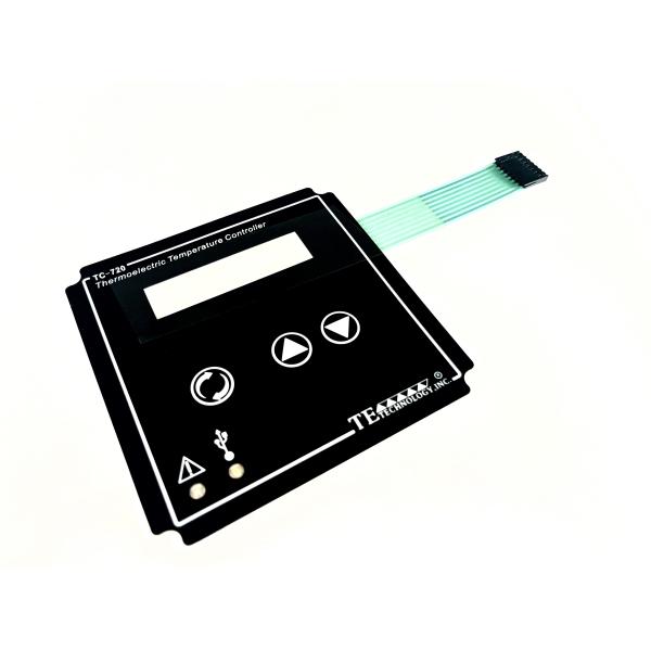 Quality 7 Way 0.1Pitch Single Row Crimp Housing Membrane Keypad With LED For Temperature Controller for sale