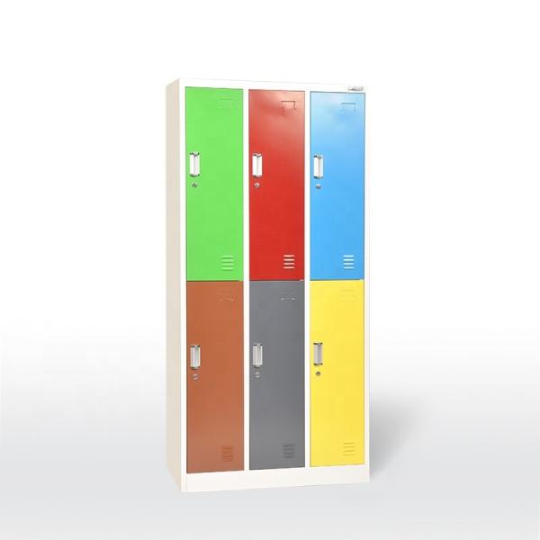 Quality 1850mm Height 900mm Width 6 Compartment Steel Locker for sale