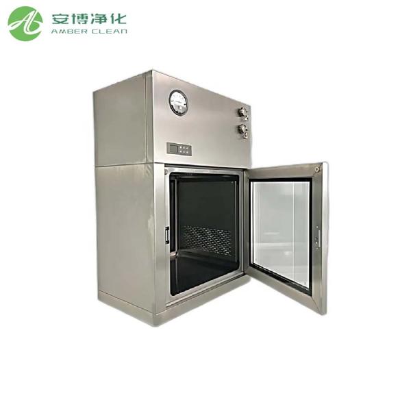 Quality UV Light Stainless Steel Mechanical Interlock Cleanroom Pass Through Box for sale