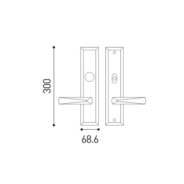 Quality Easy Installation Brass Single Cylinder Front Door Handleset for sale