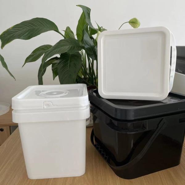 Quality GAP/ISO/FDA Certified Square Bucket 2L/4L/5L/6L/10L/18/20L PP Plastic Pail with for sale