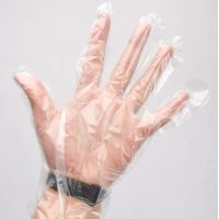 Quality Medium Thickness HDPE Clear Disposable Food Gloves For Leak Free Cleaning Vinyl for sale