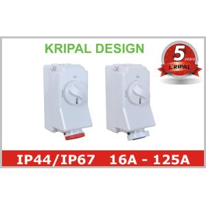 Quality IP67 Industrial Mechanical Interlocked Switch Sockets CEE Power Outlet for sale