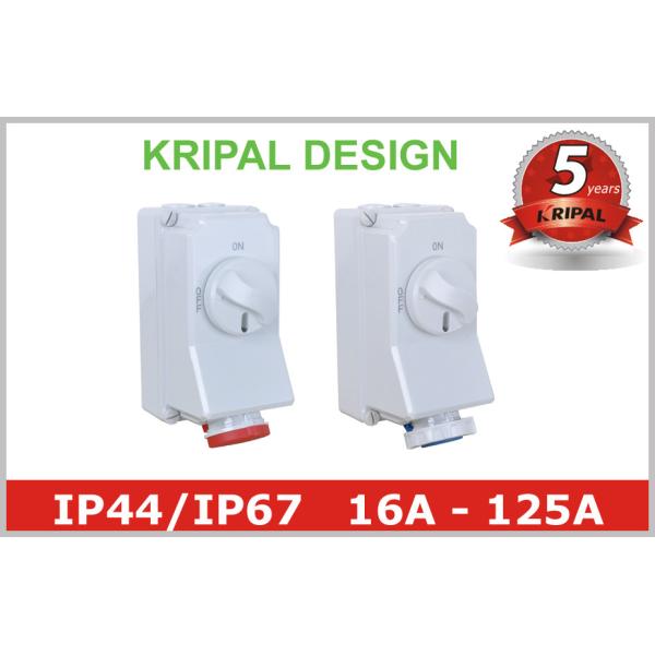Quality IP67 Industrial Mechanical Interlocked Switch Sockets CEE Power Outlet for sale